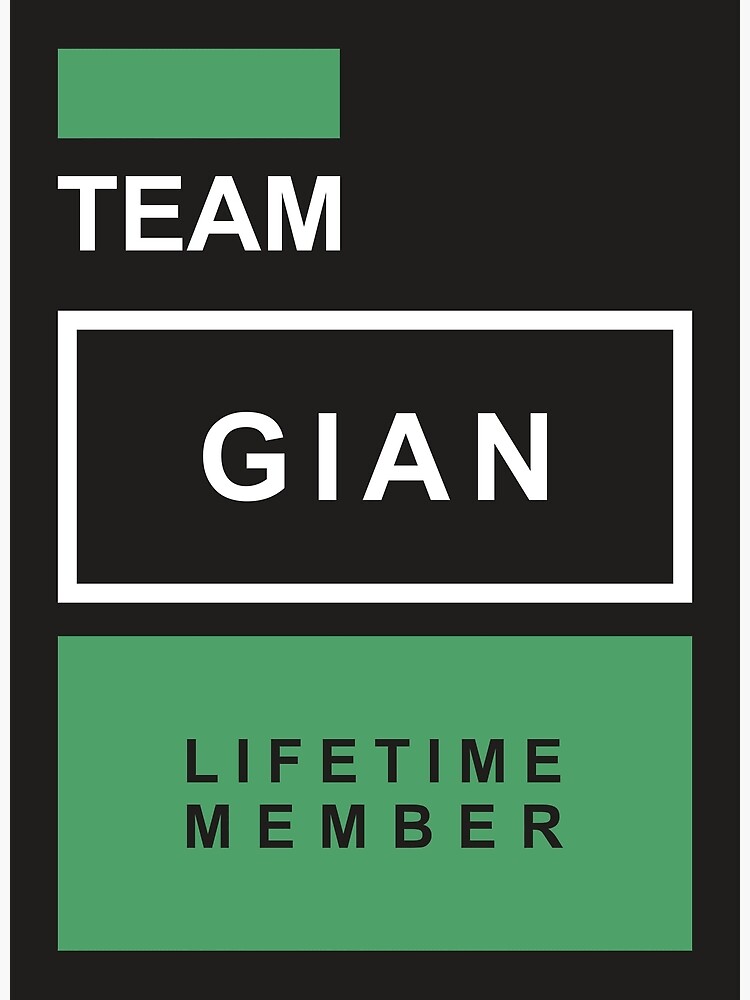 "Team Gian Name" Poster for Sale by RafaelLopezz | Redbubble