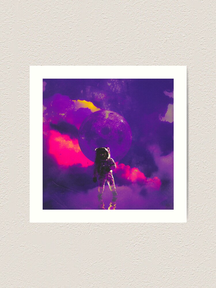 "80s Aesthetic Astronaut Chillwave Darkwave" Art Print by ...