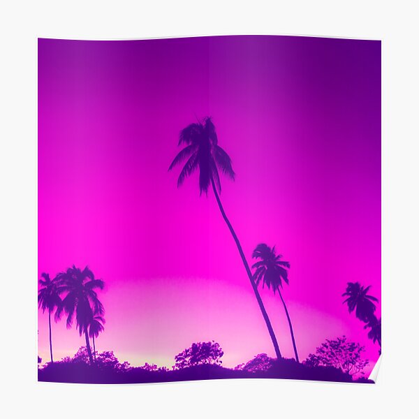 "80s Beach Mood Chillwave Darkwave" Poster for Sale by artworkbyrihen ...