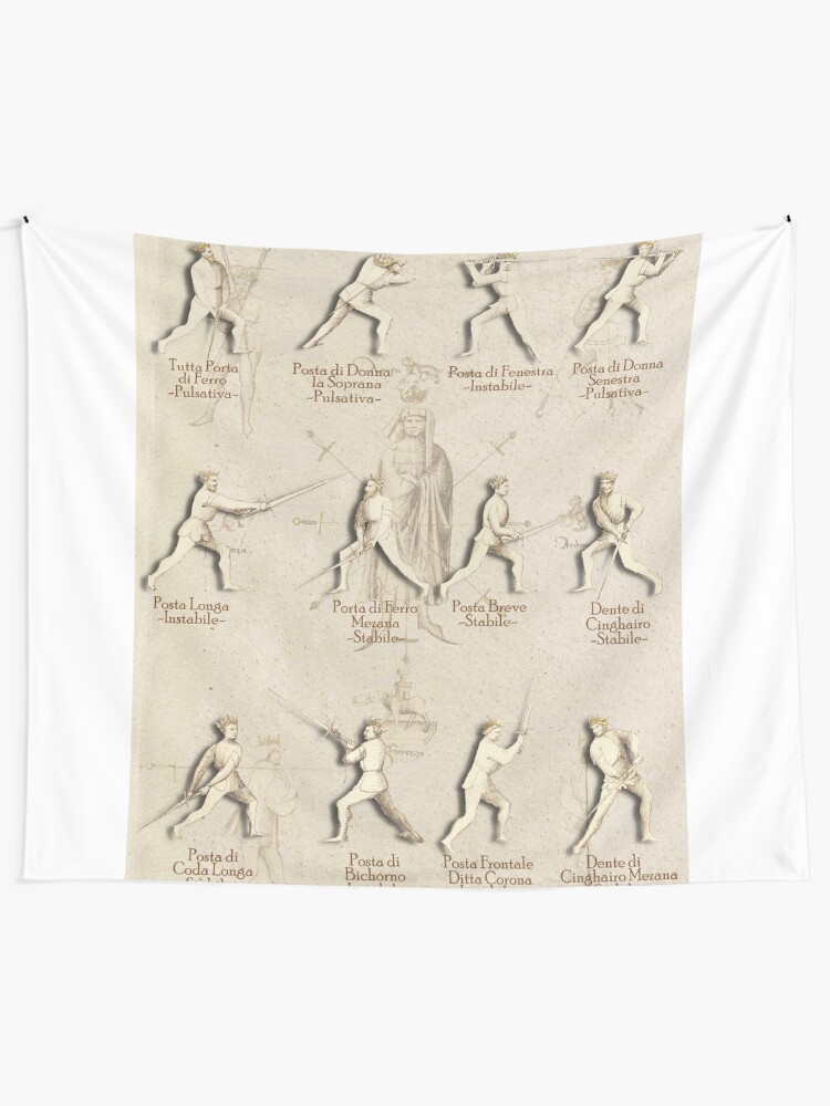 "Longsword Positions - Fiore dei Liberi "Getty"" Tapestry by ...