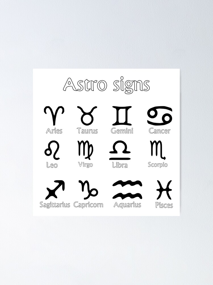 "Astro signs" Poster by robertosch | Redbubble