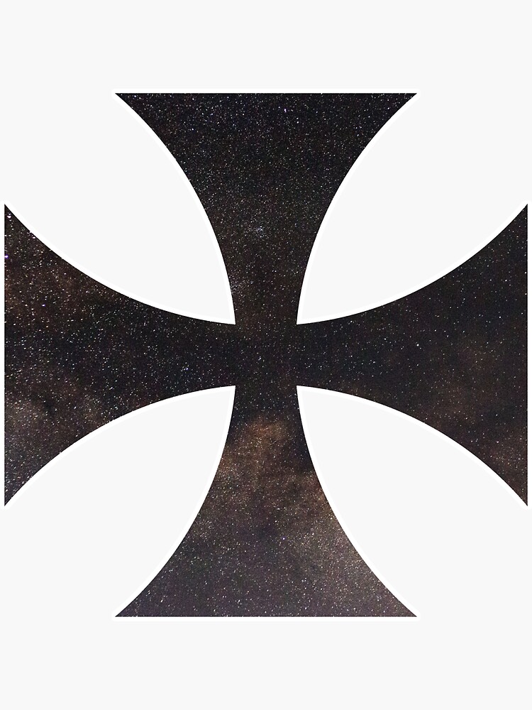 "Galaxy Templar Cross" Sticker by Dator | Redbubble