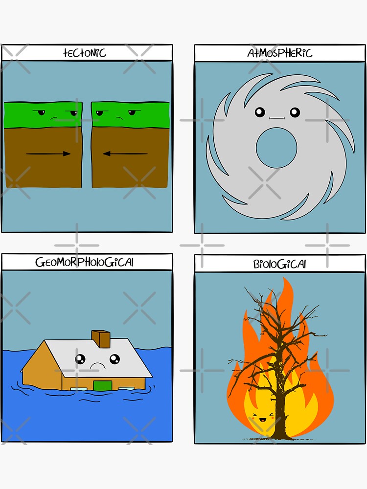 "Natural Hazards" Sticker for Sale by Deanomite85 | Redbubble