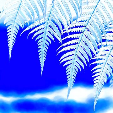 "Hapu'u In Blue" Greeting Card for Sale by aloharobj | Redbubble