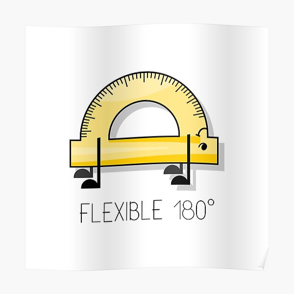 "Flexible protractor cartoon drawing " Poster by SooperYela | Redbubble