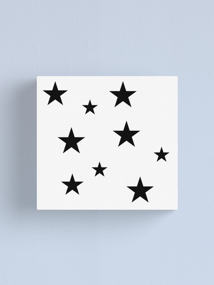"Black Star Sticker Pack" Canvas Print for Sale by Jmakesart | Redbubble