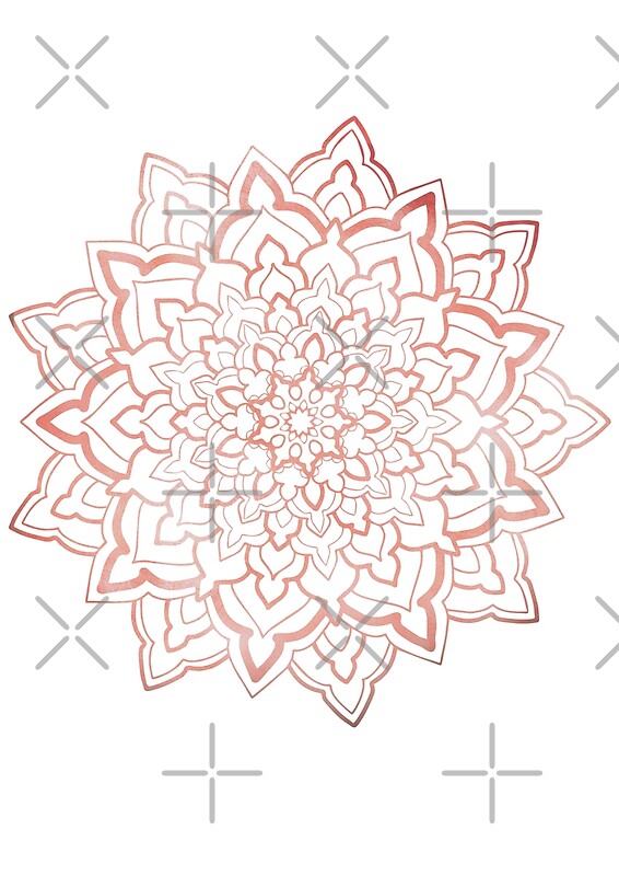 "Rose Gold Mandala" by AJ Illustration | Redbubble