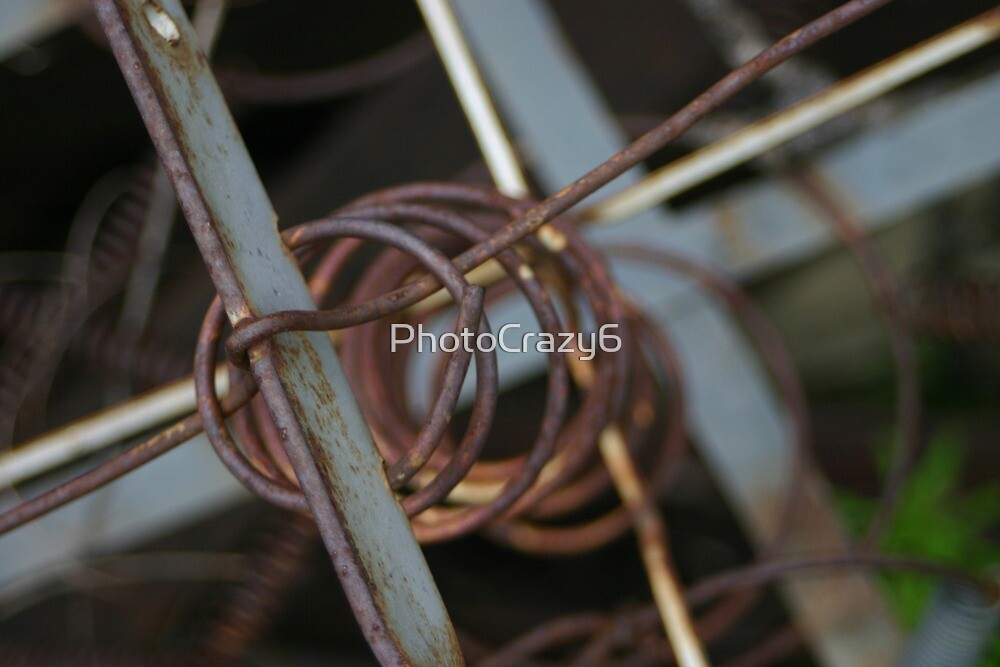 "Old rusty metal spring bed frame" by PhotoCrazy6 | Redbubble