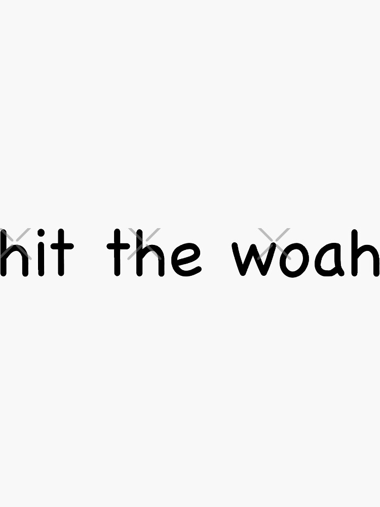 "Hit the woah" Sticker for Sale by jaceyerin | Redbubble