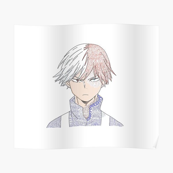 "Shoto Todoroki Back Story in 1,000 Words" Poster by TheArtOfWords ...