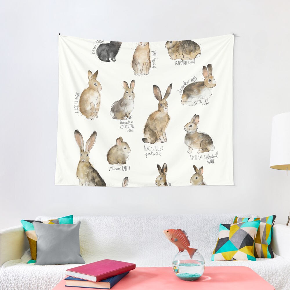 "Rabbits & Hares" Tapestry for Sale by AmyHamilton | Redbubble