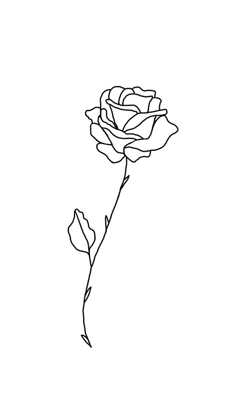 "Line Art Rose with Thorns" by Merlino214 | Redbubble