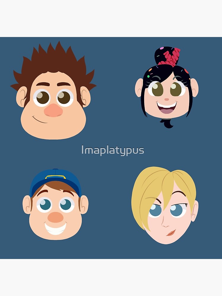 "Cute Video Game Heads" Poster for Sale by Imaplatypus | Redbubble