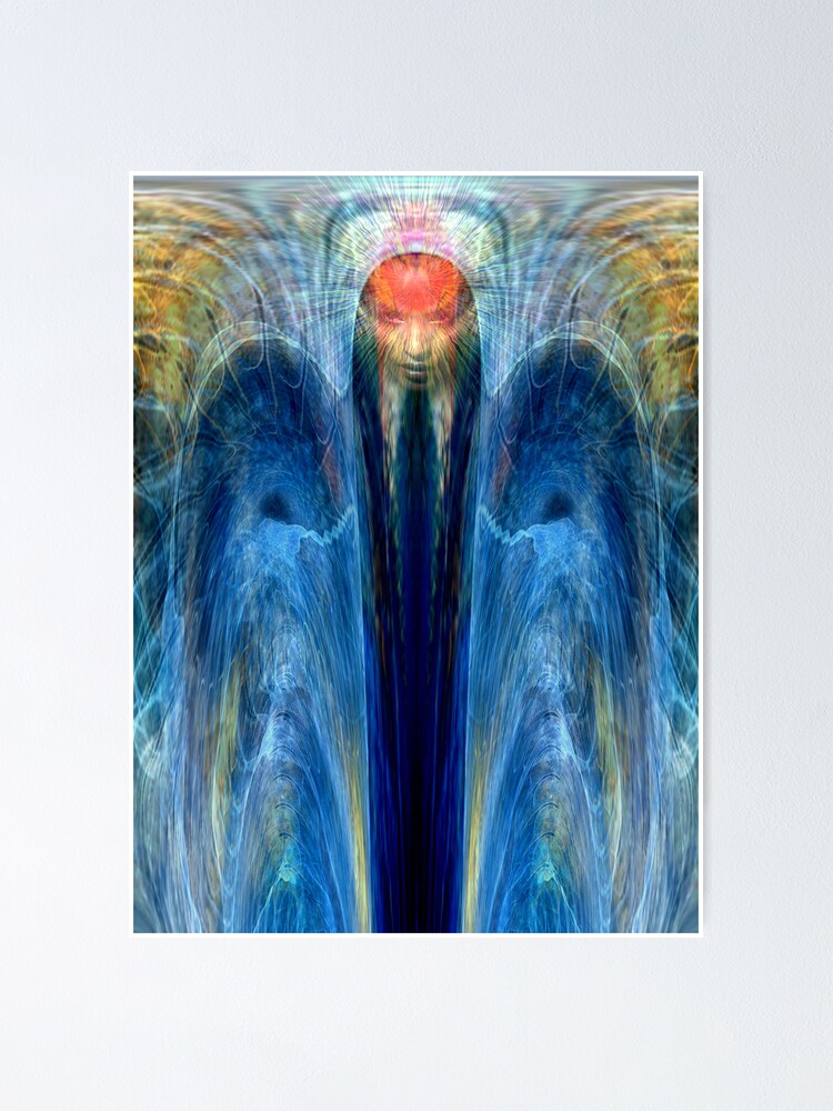 "Angel of blue healing light" Poster for Sale by BBrouard | Redbubble