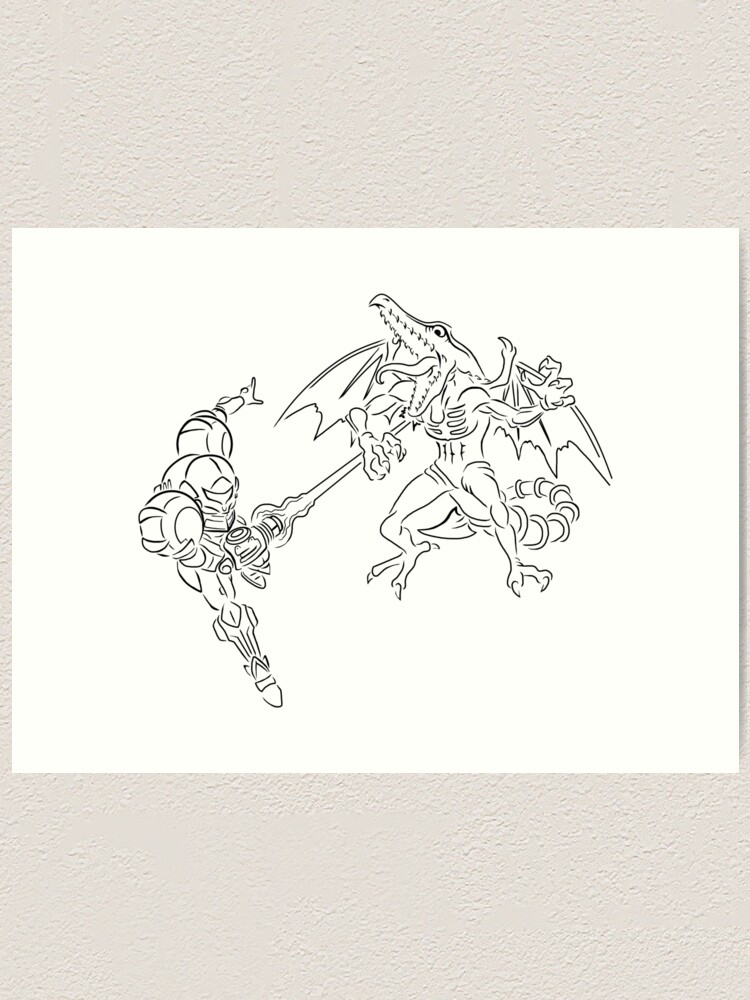 "Super Samus Vs Ridley Celtic" Art Print by KewlZidane | Redbubble