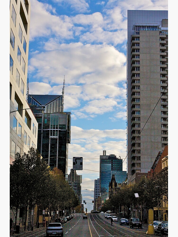 Streetscape In Melbourne Premium Matte Vertical Poster Designed & Sold ...