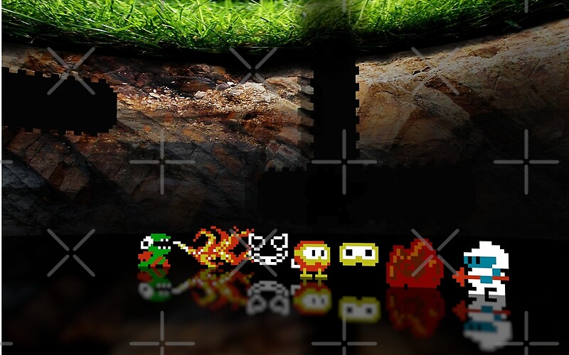 "Dig Dug pixel art" by smurfted | Redbubble