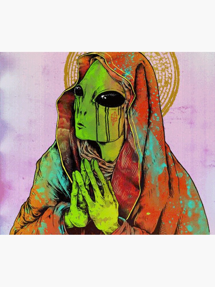 "Praying Alien" Tapestry for Sale by sFatalitys | Redbubble
