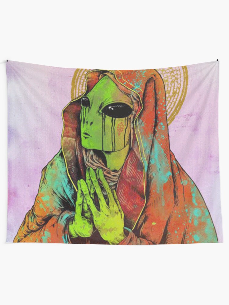 "Praying Alien" Tapestry for Sale by sFatalitys | Redbubble