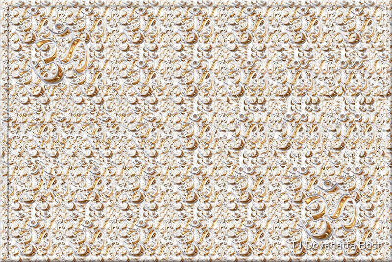 "Stereogram with silver and gold OM design" by TJ Devadatta Best ...