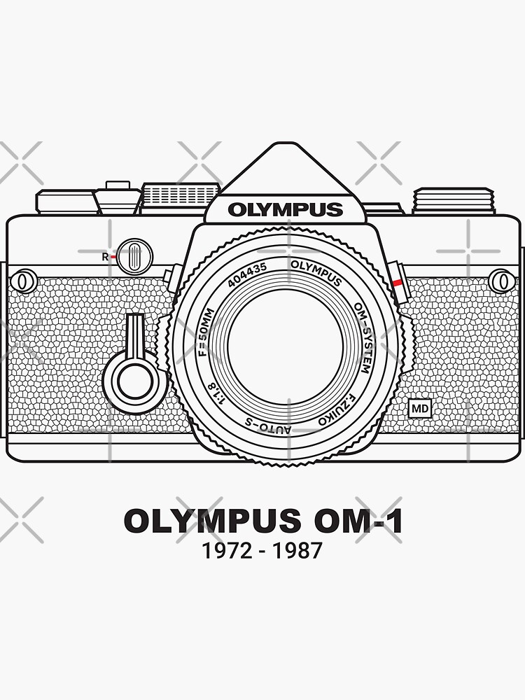 "Vintage Film Photography: Olympus OM-1" Sticker by adidabu | Redbubble