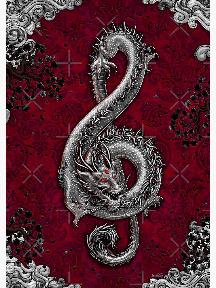 "Treble Clef - Music Dragon - Gothic" Journal for Sale by AbysmInternal ...