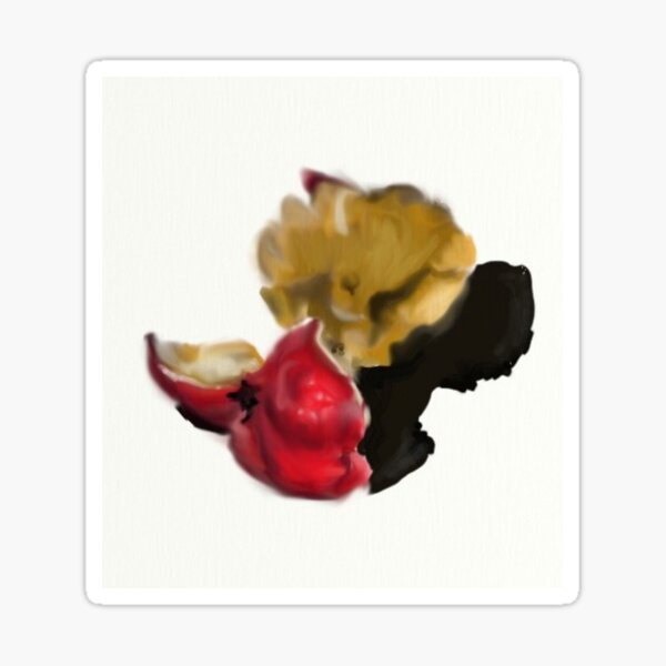 "Apple is eaten" Sticker by Eman4 | Redbubble