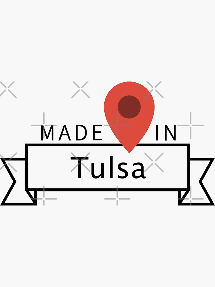 "Tulsa" Sticker by designchip | Redbubble
