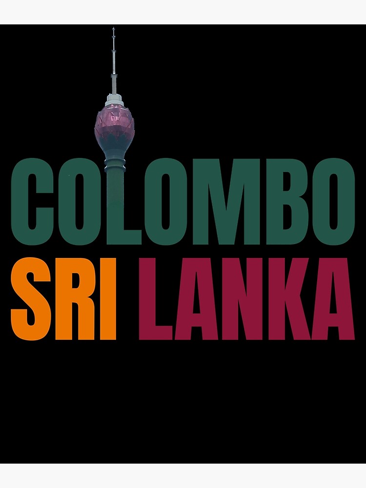 "Colombo Sri Lanka Lotus Tower Typography Souvenir" Poster by peter2art ...