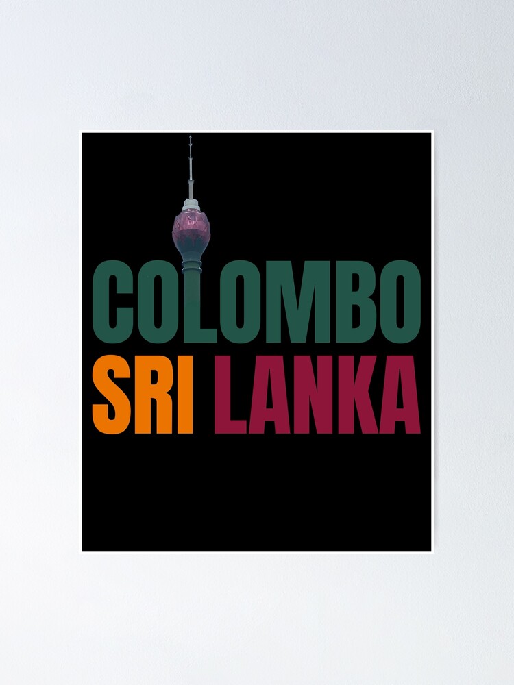 "Colombo Sri Lanka Lotus Tower Typography Souvenir" Poster by peter2art ...