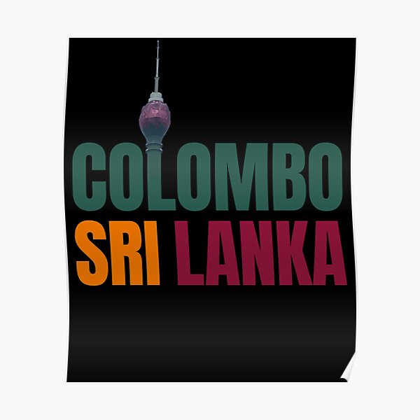 "Colombo Sri Lanka Lotus Tower Typography Souvenir" Poster by peter2art ...