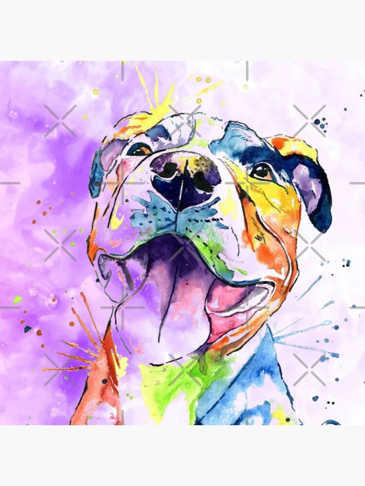 "Pretty Pittie" Sticker by RescuedandReady | Redbubble