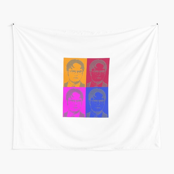 "Ascii Dwight - Color" Tapestry for Sale by pickledbeets | Redbubble