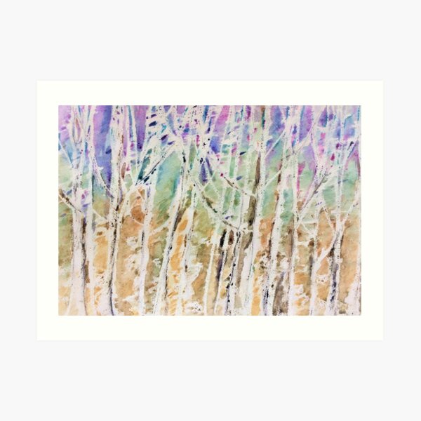 "Silver birch trees" Art Print for Sale by Bekiwool | Redbubble
