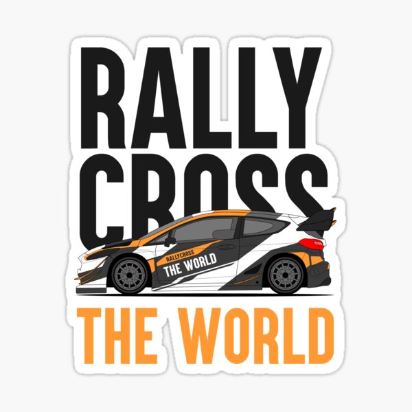 "Rallycross the world" Sticker for Sale by purpletwinturbo | Redbubble