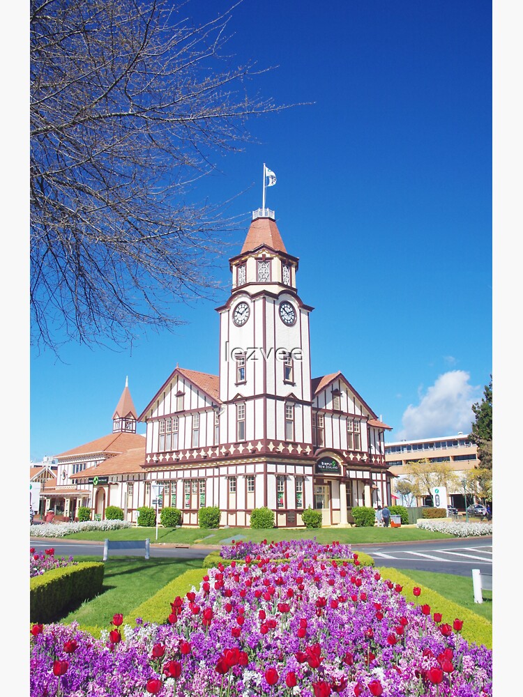 "The Old Post Office, Rotorua" Sticker for Sale by lezvee | Redbubble