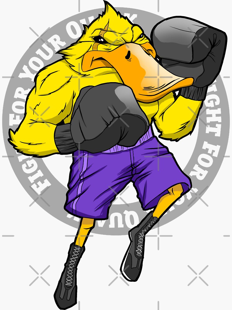 "Duck boxing" Sticker by VanAnderson | Redbubble