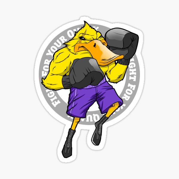 "Duck boxing" Sticker by VanAnderson | Redbubble