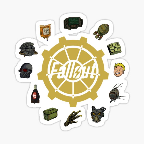 "FALLOUT" Sticker by rubenlopezart | Redbubble