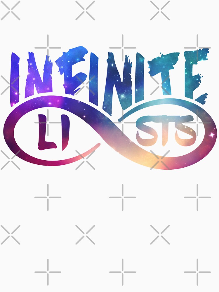 "Infinite Lists Galaxy, Infinite Merch, Infinite Lists Youtube Merch" T ...