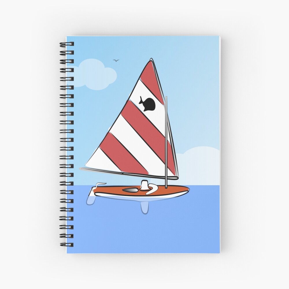 "Sunfish Sailboat" Spiral Notebook for Sale by elledeegee | Redbubble