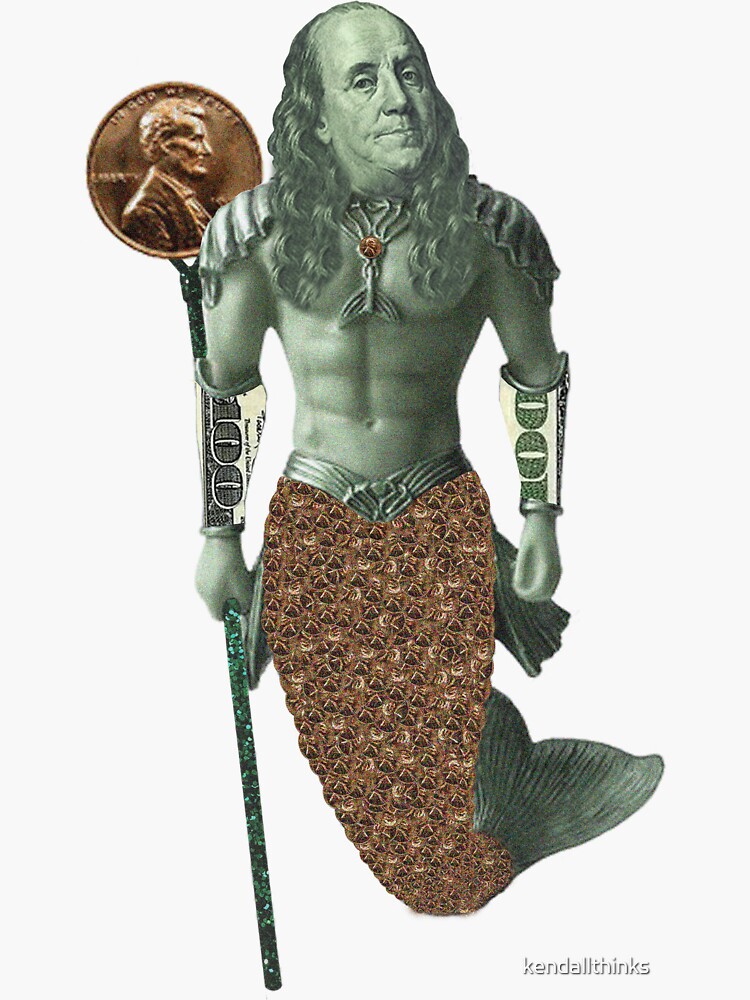 "Money Mermaid" Sticker for Sale by kendallthinks | Redbubble