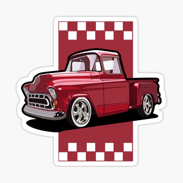 1948 Red Chevrolet Pickup Truck Sticker Decal Stickers Stickers, Labels ...
