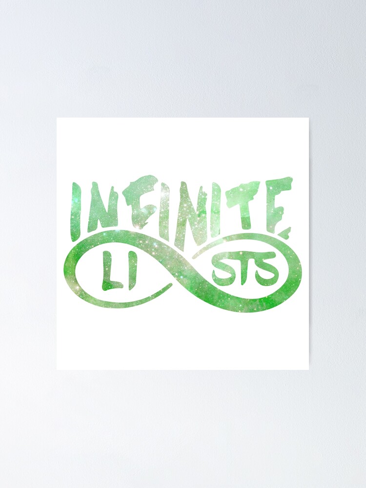 "Infinite Lists Green Galaxy Merch" Poster by PremiumMerch | Redbubble