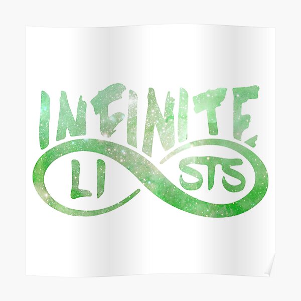 "Infinite Lists Green Galaxy Merch" Poster by PremiumMerch | Redbubble