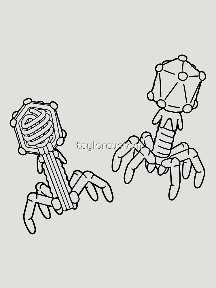 "T4 Bacteriophage Line Drawing" T-shirt for Sale by taylorcustom ...