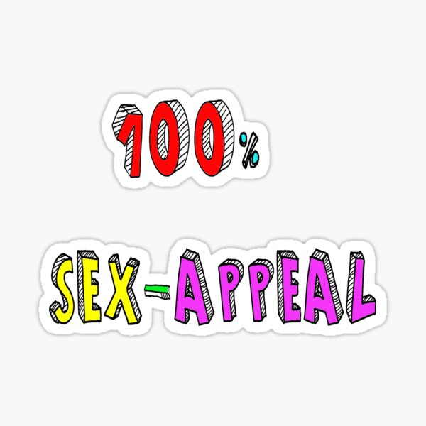 "100% sex-appeal" Sticker for Sale by jasper1989 | Redbubble