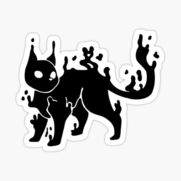 "Shadow Cat (Small Print)" Sticker for Sale by Raakxhyr | Redbubble