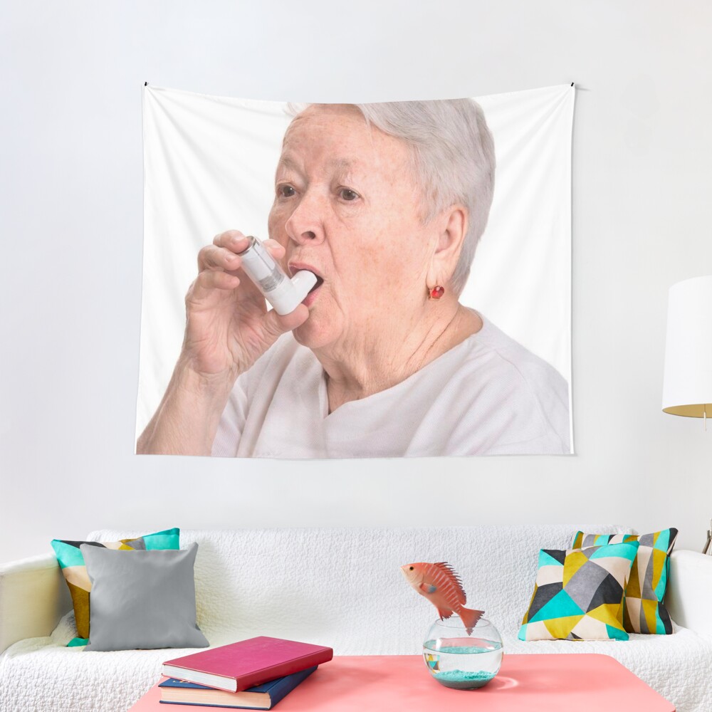 "Grandma's Inhaler " Tapestry for Sale by axgendy | Redbubble