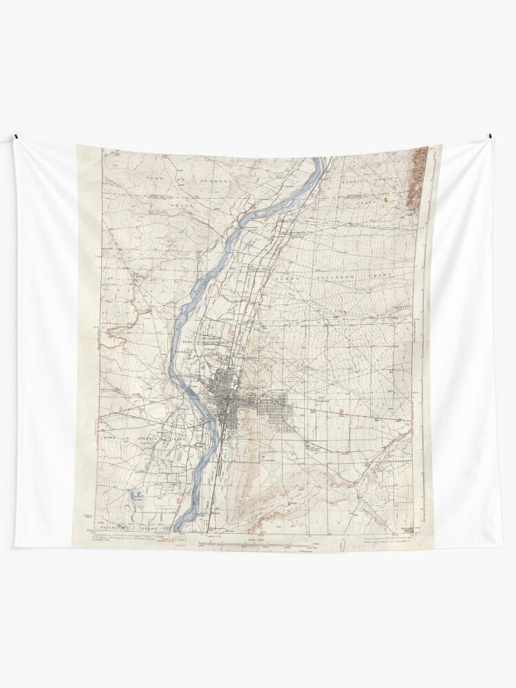 "Vintage Albuquerque New Mexico Topographic Map" Tapestry by ...